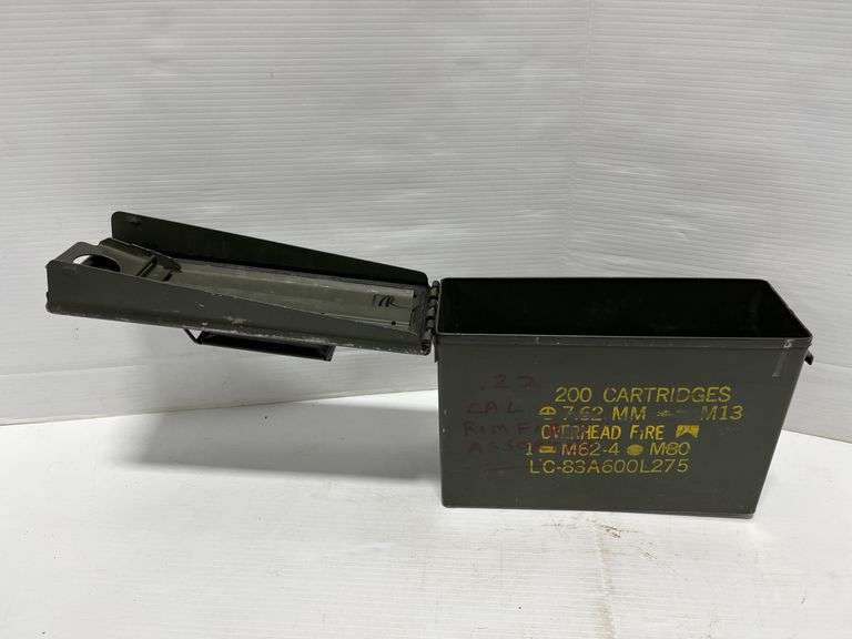 Ammo box and Super Fish 2+ camo rifle sling, box- 7"H, sling- 1 1/4"W ...