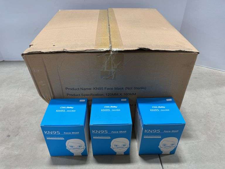 Full case of (800) KN95 respiratory masks, 25 masks per box, NIB ...