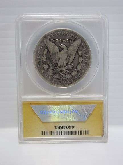 1893-CC Morgan Silver Dollar, only 677,000 made, slabbed, graded VG8 by ...