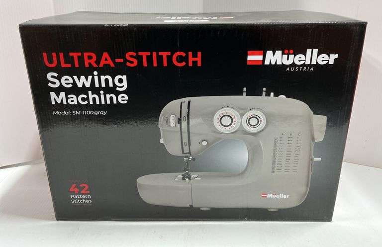 Mueller ultra-stitch sewing machine, 18"W x 8 1/2"D x 12 1/2"H, new ...