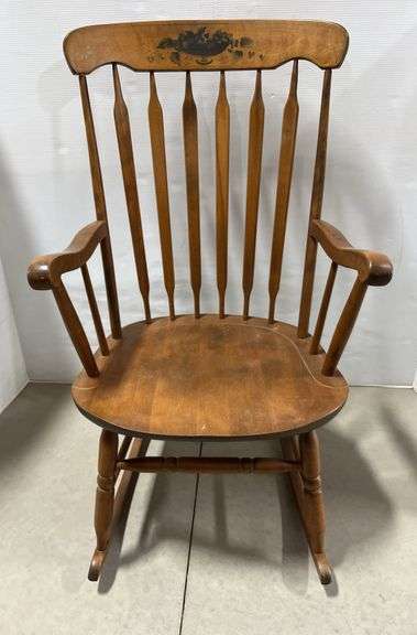 Colonial Chairs wooden adult rocker by S. Bent & Bros., Gardner, Mass ...