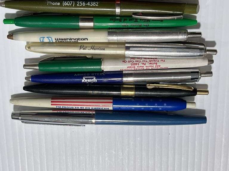 (25) Older advertising ink pens, up to 5 1/4"L - Albrecht Auction Service