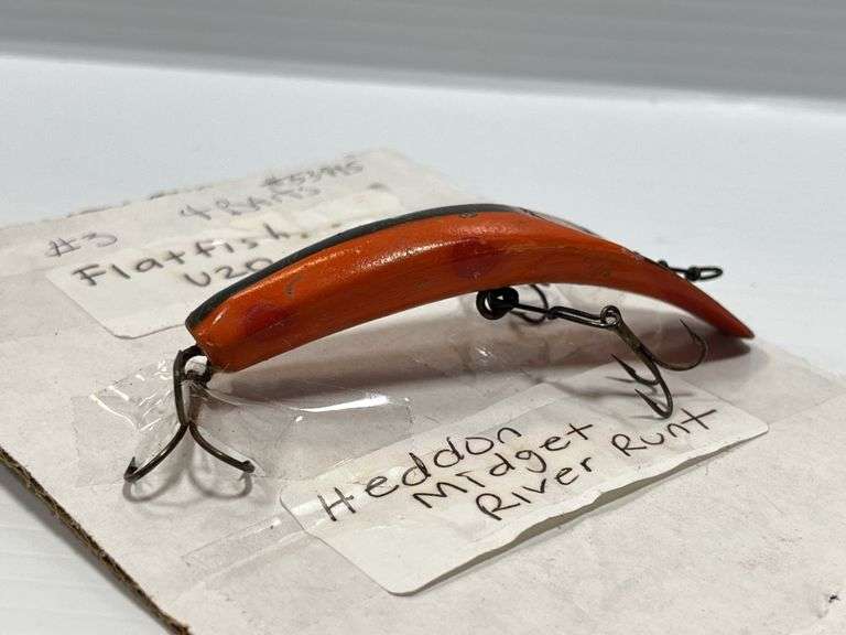 (3) Older fishing lures: Bat lure, L&S panfish, and a U20 flatfish, up ...