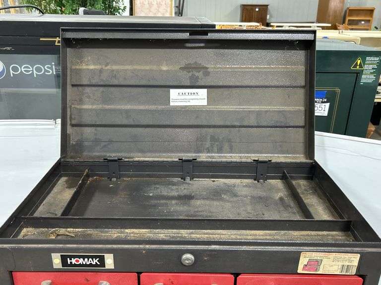 HOMAK tool box, No. 1903, Professional 3-drawer rolling cabinet, with ...