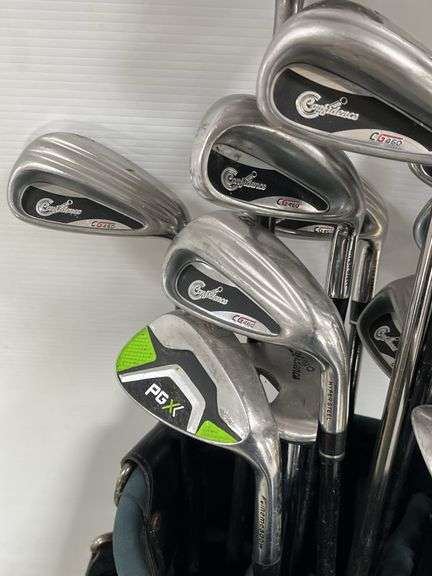 Set of Confidence golf clubs, bag, balls, and other items, balls are ...