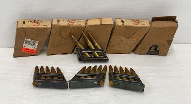 (68) Rounds of 8x56R Ammo, Nazi Marked, Most in Original Box with ...