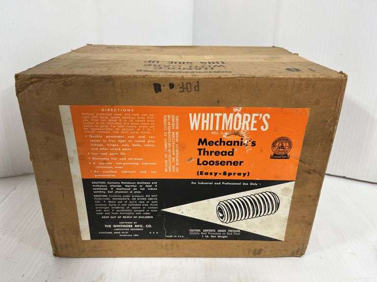 Case of (12) Aerosol cans of Whitmore's open chain lubricant, 1 lb ...