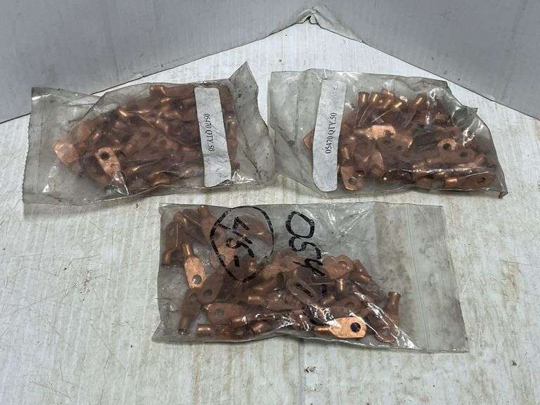 (145) Cable logs, 8-gauge- 3/16 stud, all copper - Albrecht Auction Service