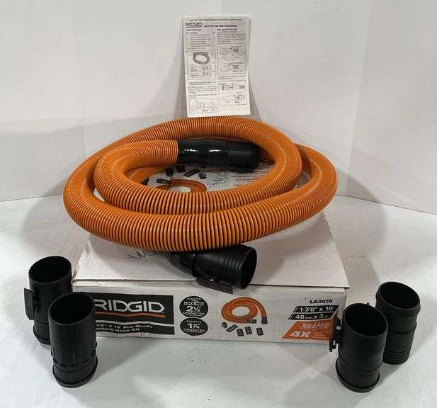 RIDGID wet/dry shop vac premium hose kit, 1 7/8" x 10' pro-grade ...
