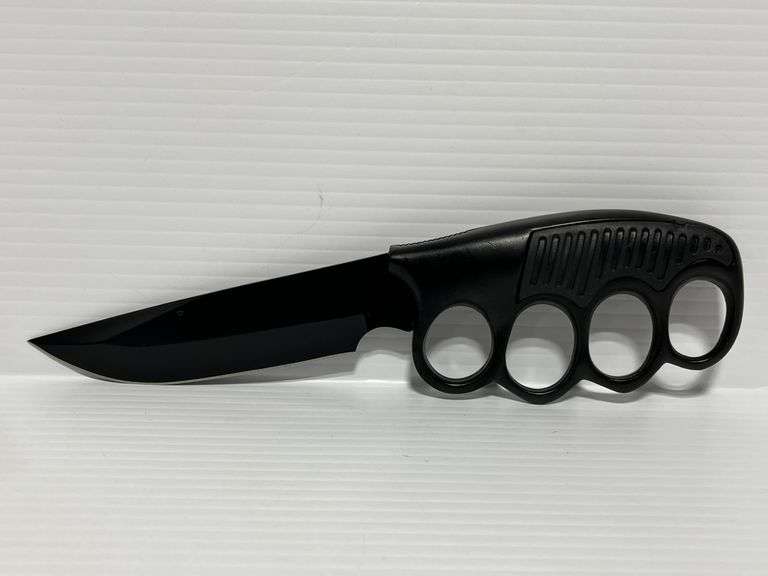 9.5" Military Tactical Trench Knife Combat Fixed Blade Black Knife ...