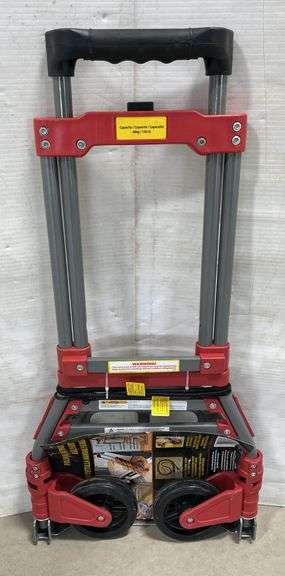 Milwaukee folding hand truck, 150 lb. rolling cart with 60" bungee cord ...