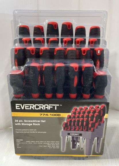 Evercraft 26-piece screwdriver set, comes with storage rack, new ...