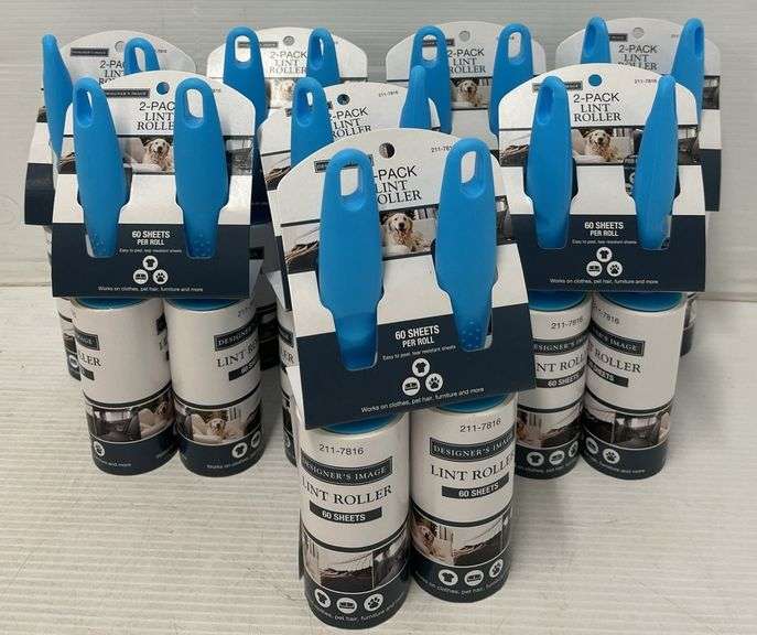 (8) 2-Packs of lint rollers, each roll has 60 easy to peel, tear ...