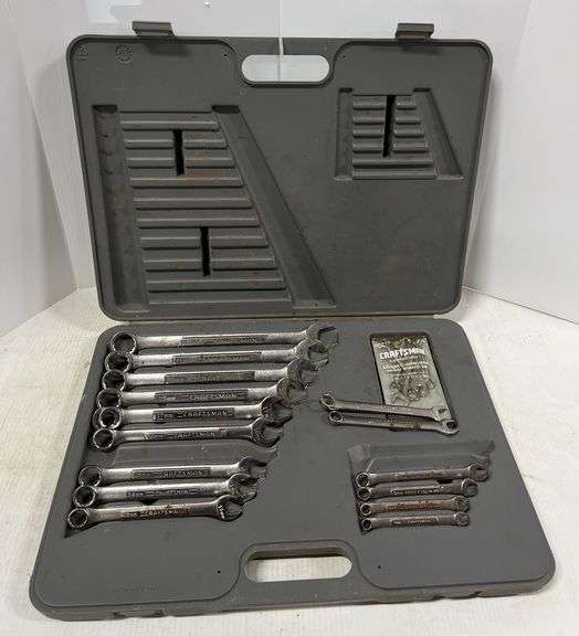 Metric Craftsman wrench set, 7mm to 22mm; Small wrench set in case ...