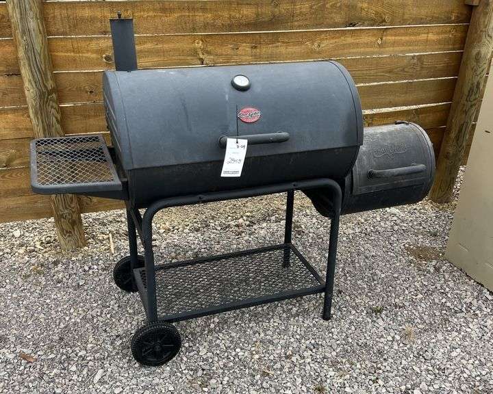 Char-Griller professional grill and smoker, 64"W x 20 1/2"D x 50"H ...