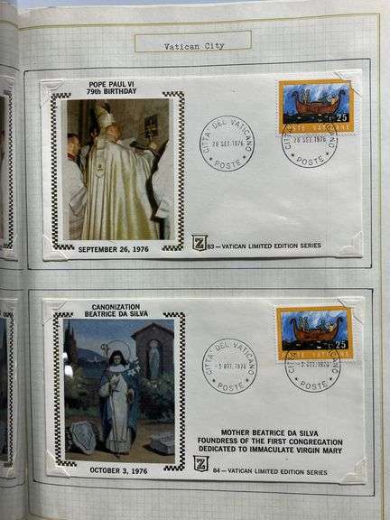 Stamps from Vatican City, first day issued, Vatican Limited Edition ...