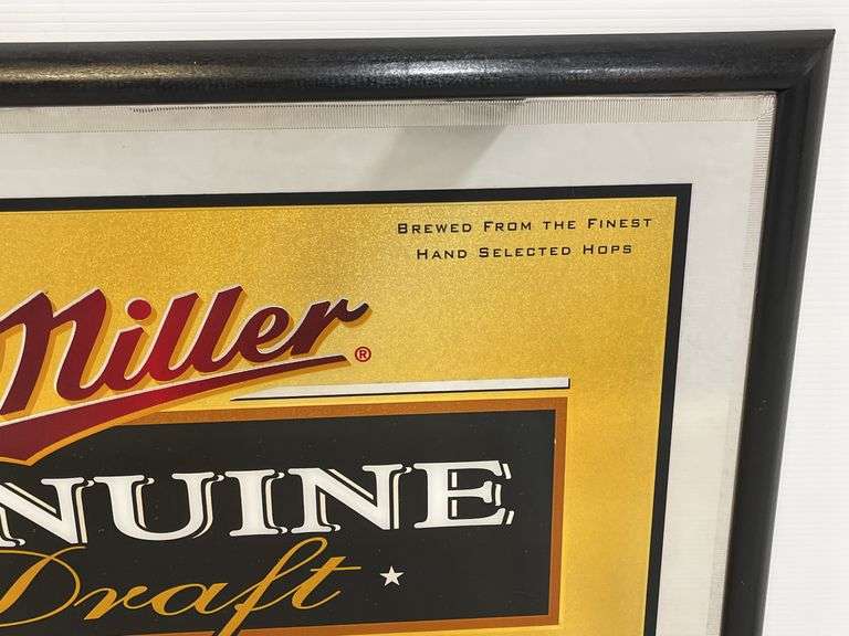 Miller Genuine Draft Beer Bar Mirror - Albrecht Auction Service