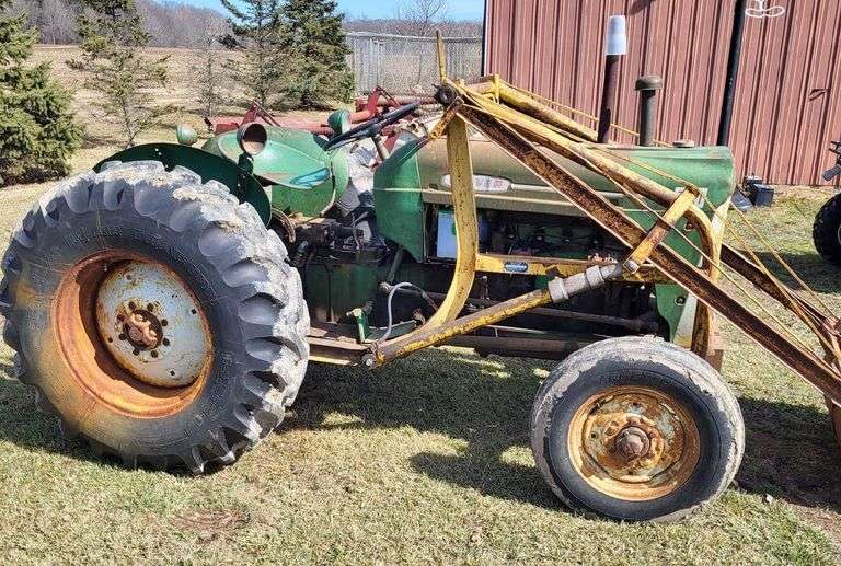 1958 Oliver 550 Tractor with an Oliver Trip Loader, 14.9x24 Rears, New ...