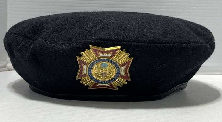 Older Veterans of Foreign Wars, Beret with Metal pin, in good condition ...