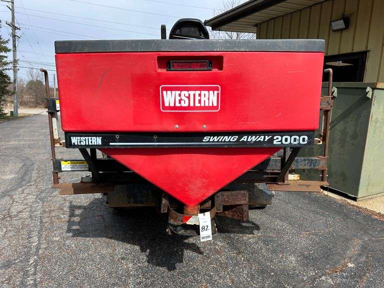 Western Swing Away 2000 Salt Spreader with Control Box, Mounts with a ...