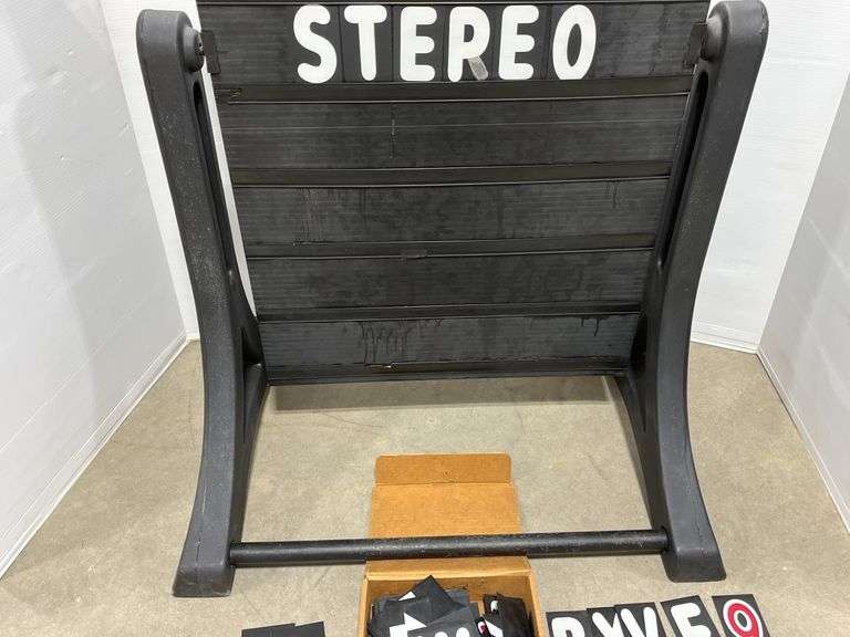 Large black advertising sign with all letters, 29"W x 42"H, good ...