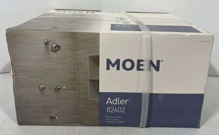 Moen Adler tub and shower set in chrome finish, includes: 2-handle ...