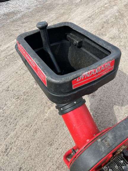 Dynmark 5 HP chipper/shredder, approx. 9 1/2"W x 58"L x 45"H, opening ...