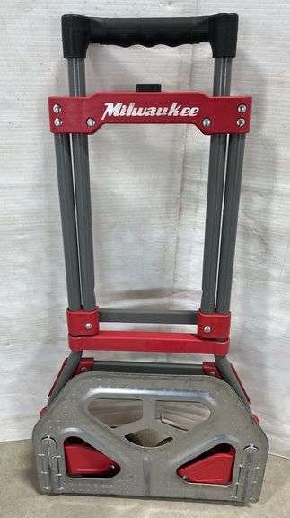 Milwaukee folding hand truck, 150 lb. max rolling cart, retractable ...