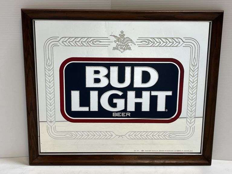 Bud Light Mirror Sign - Albrecht Auction Service