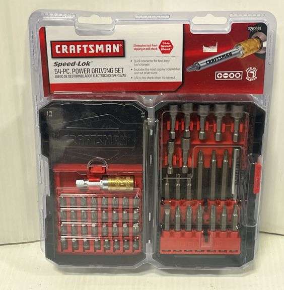 Craftsman 54-piece speed-lok set, works in drill or 1/4" impact, new ...