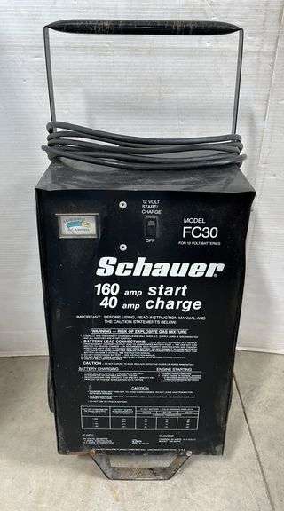 Schauer heavy duty battery charger, 40/160 Amp fast start, 12V, model ...