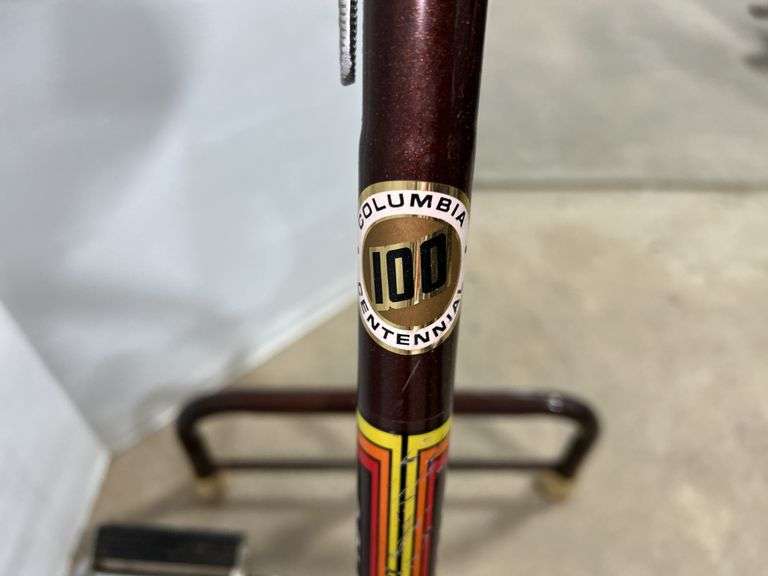 Stationary Bike, by Columbia Mfg. Westfield, Mass, adjustable with mileage meter, 30" to seat ...