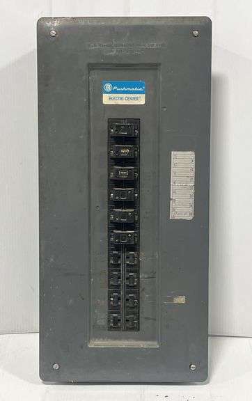 Pushmatic service panel, 100 Amp, good for subpanel, filled with push ...