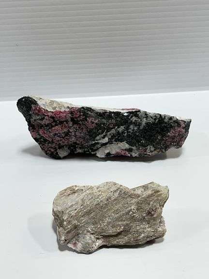(2) Pieces of raw pink tourmaline-rubellite, 3" and 5" pieces, nice ...