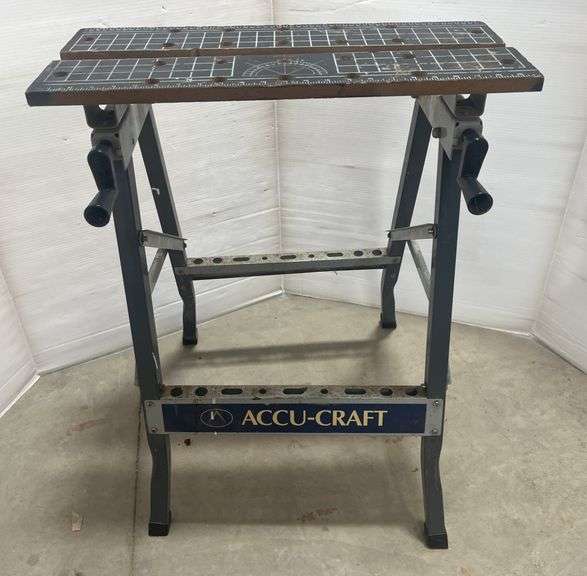 Accu-Craft work bench, metal folding frame, 31"H, good - Albrecht ...