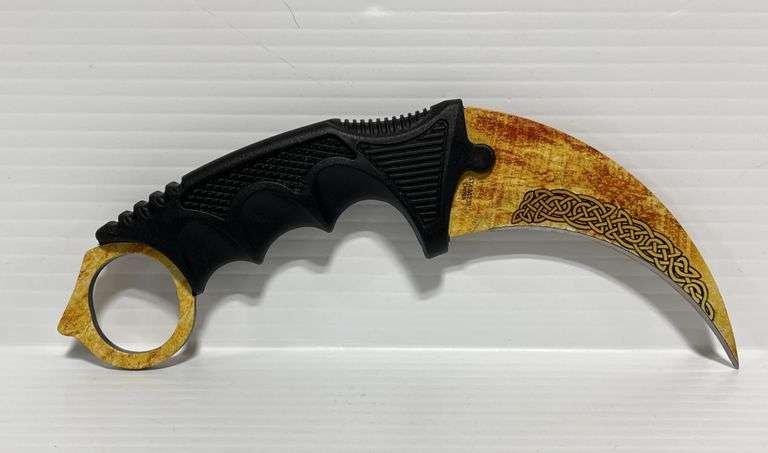 Lore Combat Tactical Karambit Knife - made from one piece of steel from tip to toe, CSGO ...