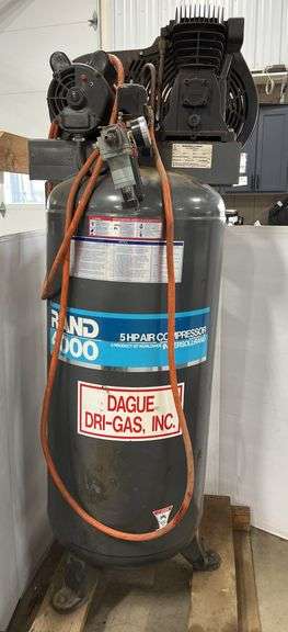 Stand-up air compressor, 64"H, good - Albrecht Auction Service