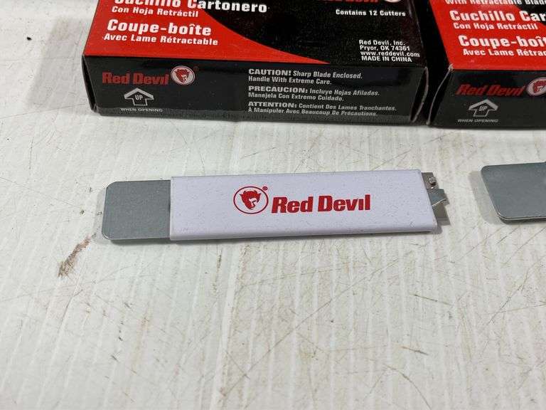 (72) Red Devil box cutter with retractable blade, new - Albrecht Auction Service