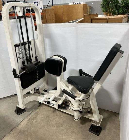 Cyber leg workout machine, front- 58"H, will need to be cleaned ...