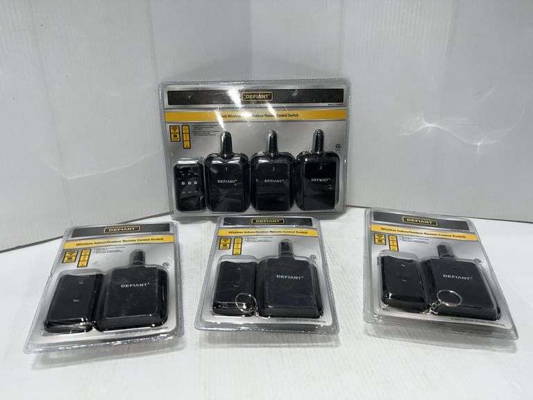 (6) Defiant remote switched plug outlets, include: 3- single packs, and ...