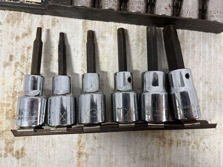 (2) Socket sets, include: Craftsman Allen set, and TE USA Torx set ...