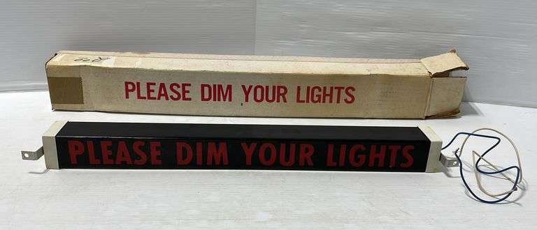 Antique vintage 1960s Auto Accessory light up sign, 