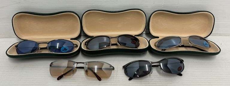 (5) Pairs of UV ray sunglasses, come in different styles/colors, three ...