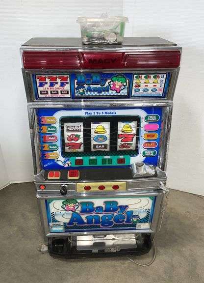 Baby Angel slot machine with tokens, 18 1/2"W x 14"D x 32"H - Albrecht ...