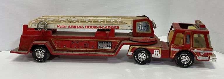 Toy metal fire engine, 30"L - Albrecht Auction Service