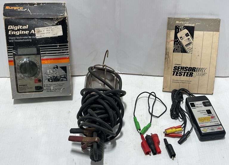 SunPro CP676 Digital engine analyzer, SunPro CP9080 sensor tester plus ...