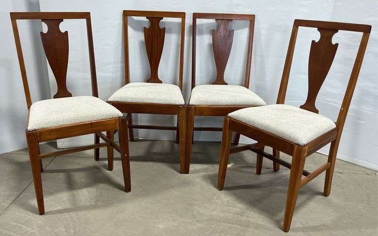 (4) 1905-1920s Michigan Chair Co. Queen Anne Revival dining chair set ...