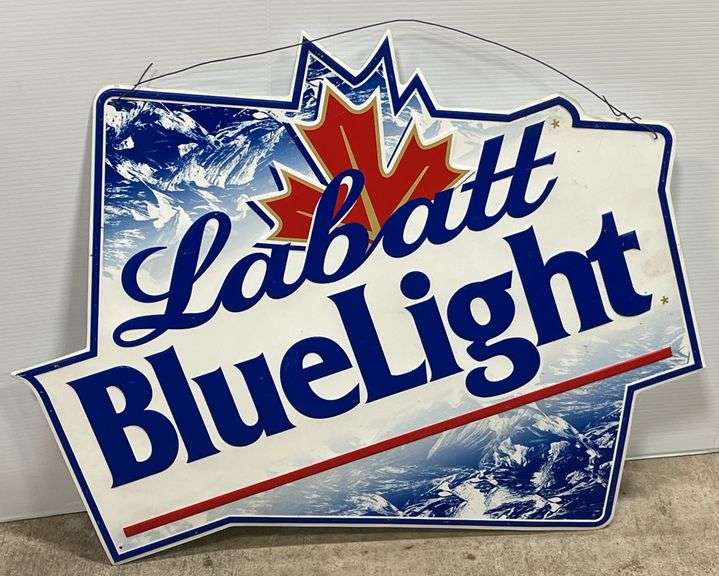 "Labatt BlueLight" sign, 26 3/4"W - Albrecht Auction Service