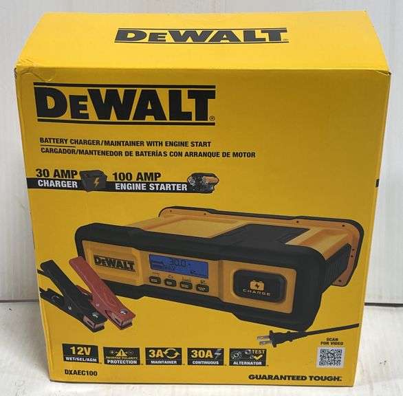 DeWALT 30A Battery charger with 100A engine start, never been used, 12V with 3A maintainer, 12 ...