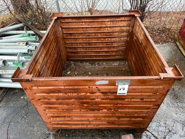 Stackable Steel Container, 40" x 42" x 34" high - Albrecht Auction Service